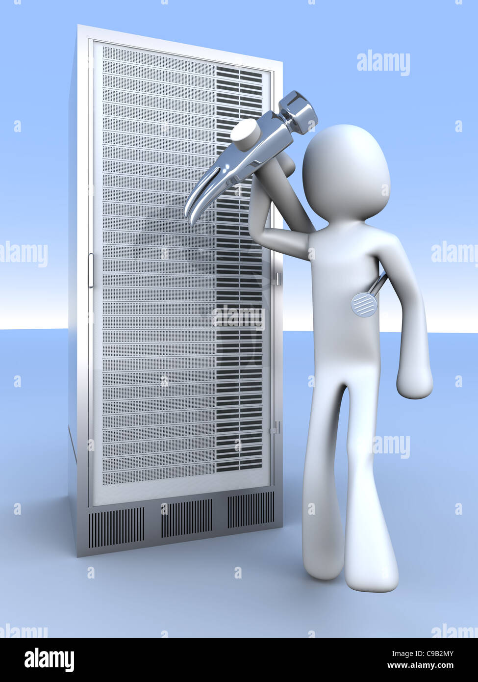 Repairing a Server tower Stock Photo - Alamy