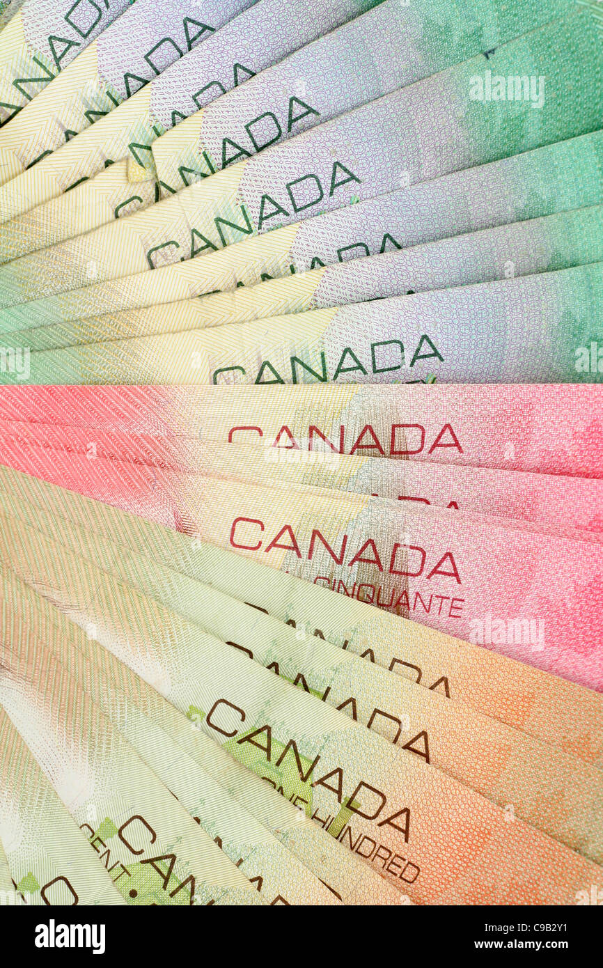 canadian dollars background, business concept Stock Photo - Alamy