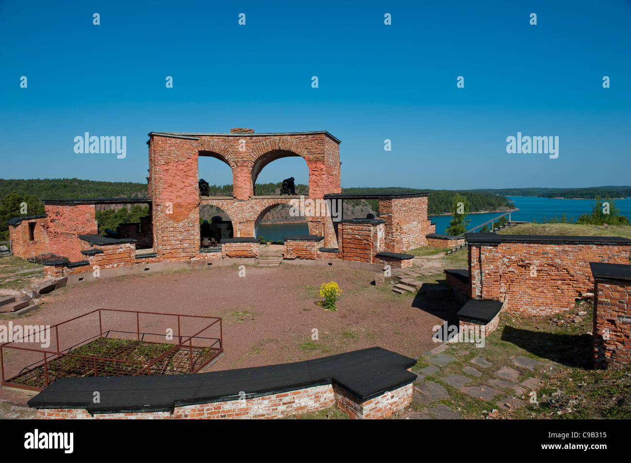 Ruins of old Russian Bomarsund fortress on Åland islands in Finland ...