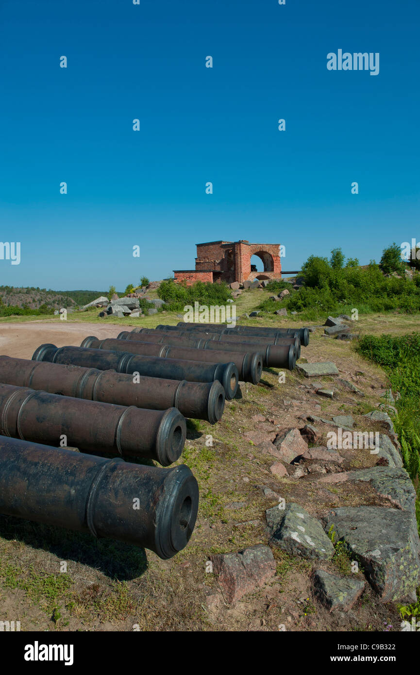 Ruins of old Russian Bomarsund fortress on Åland islands in Finland ...