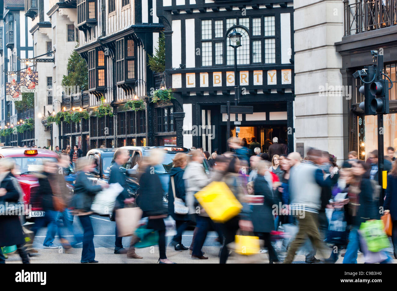 Regent Street busy with shoppers, London, United Kingdom Stock Photo ...