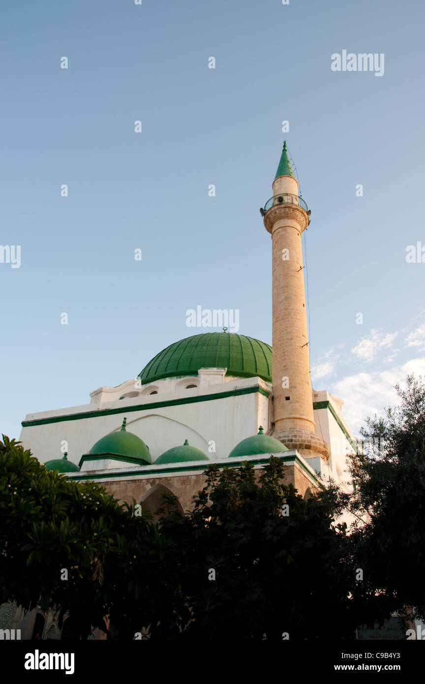The Jezzar Pasha Mosque, also known as the white mosque, is located ...