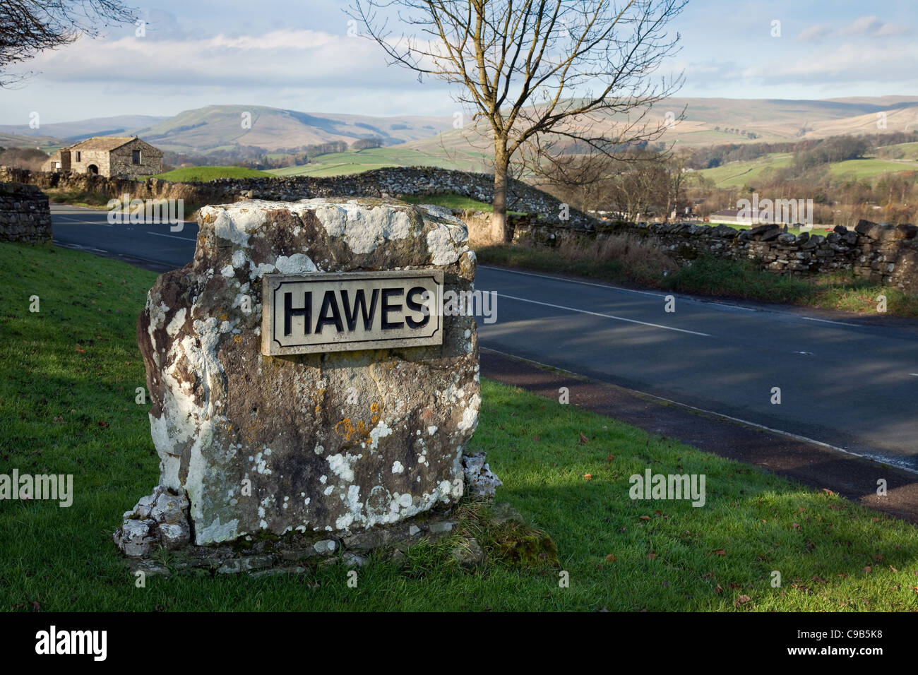 Road Sign Hawes Aluminium Corroded Village Boundary Sign in the ...