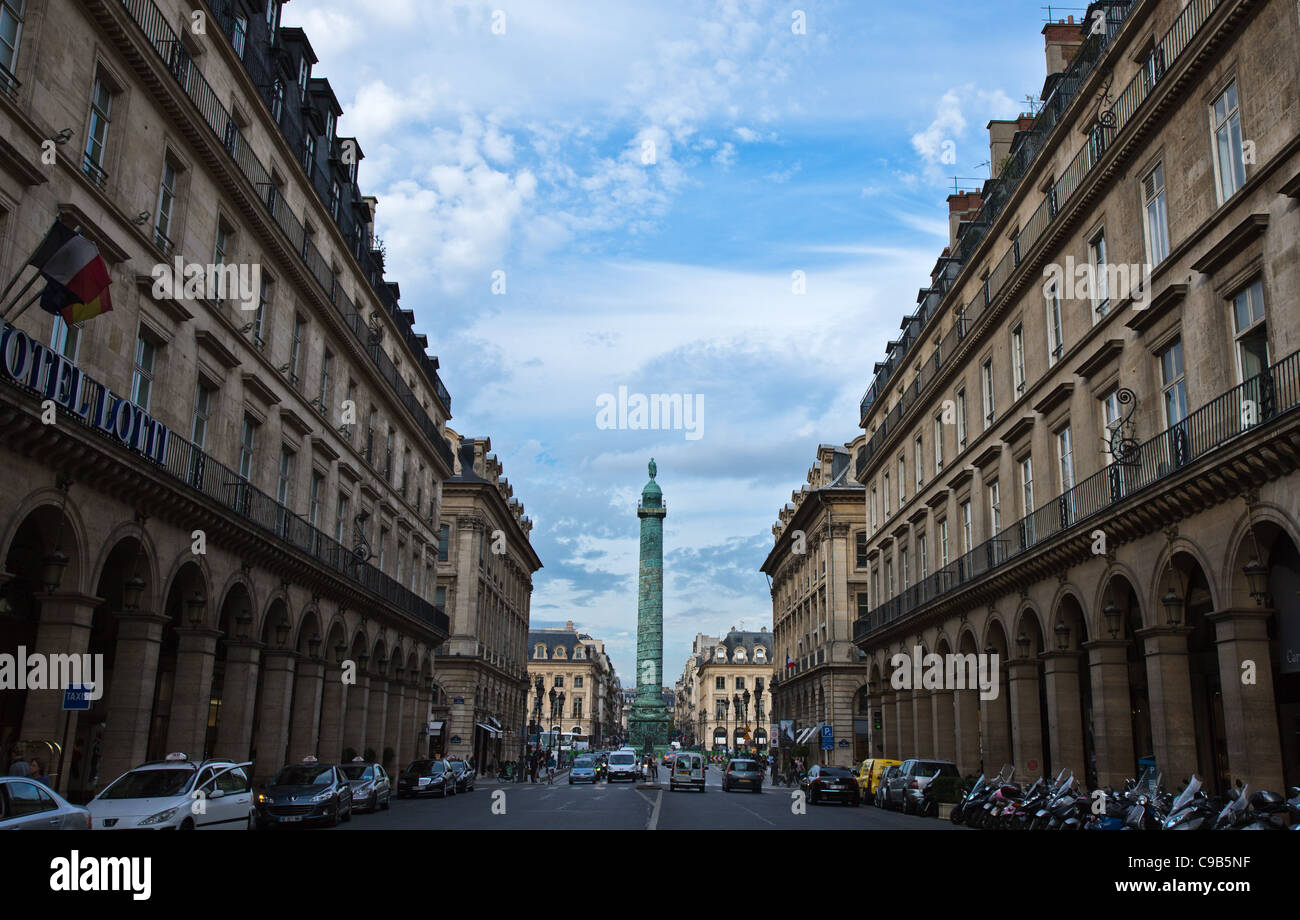 Paris, Place Vendome at the sunset Stock Photo - Alamy