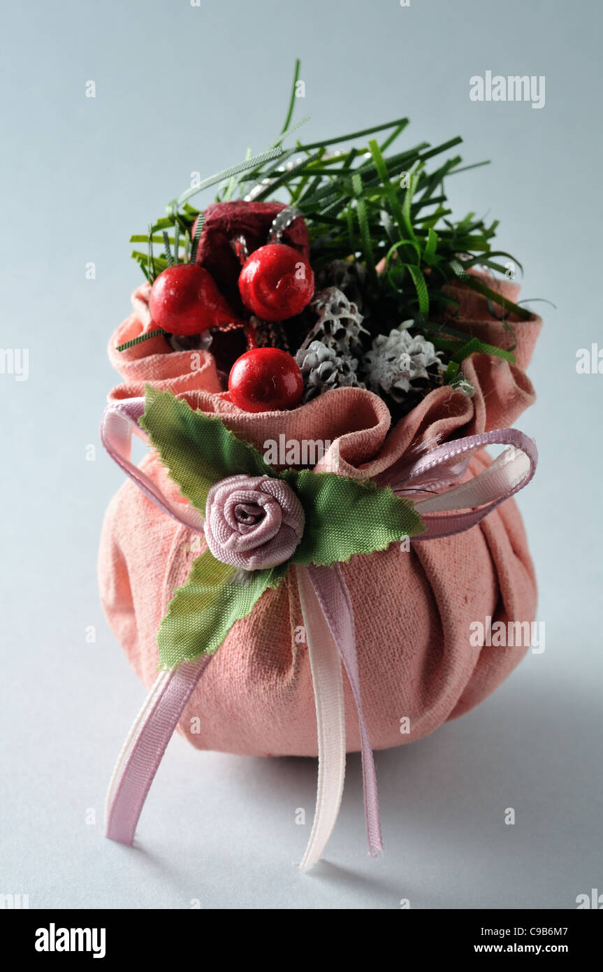 Sack with gifts of Christmas tree Stock Photo - Alamy