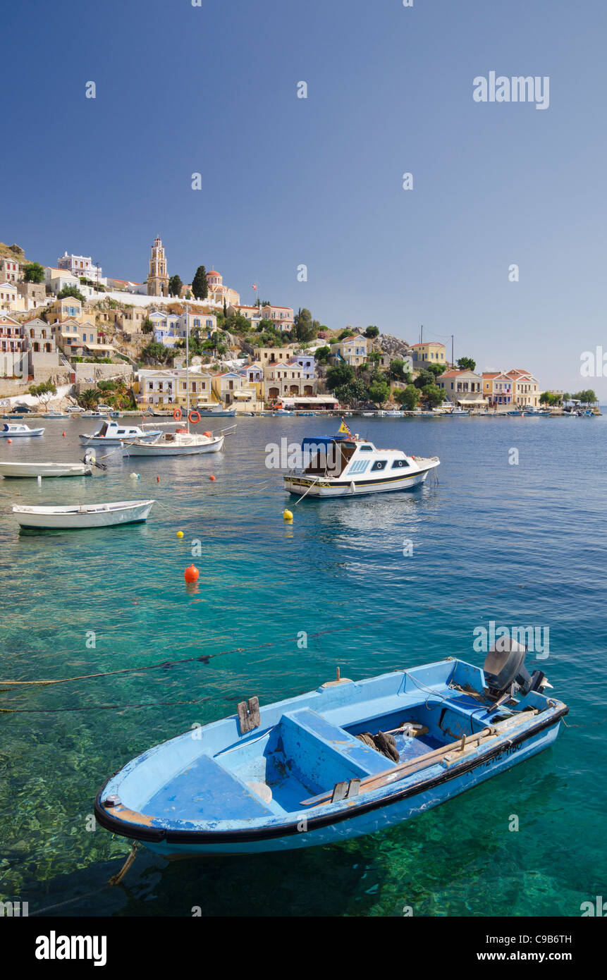 Picturesque area of Harani on Symi island, Greece Stock Photo - Alamy