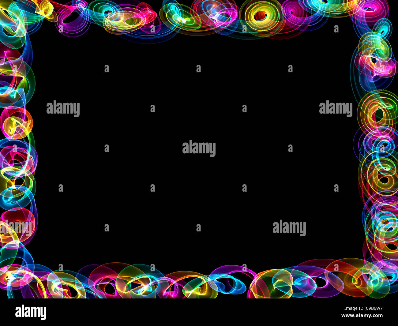 Abstract frame on a black background Stock Photo - Alamy