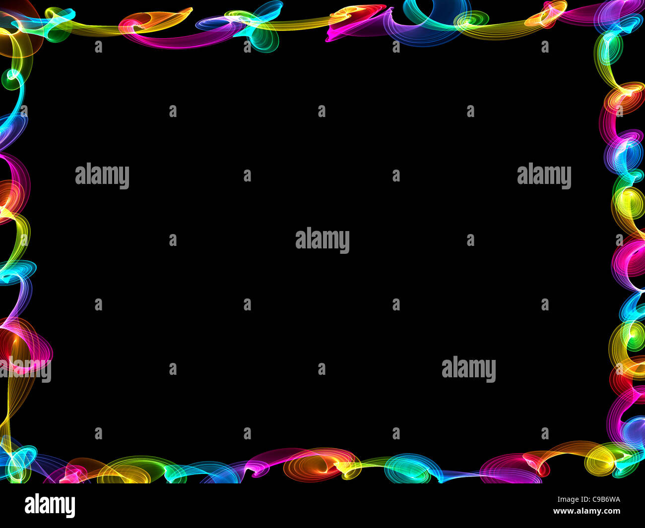 Abstract frame on a black background Stock Photo - Alamy