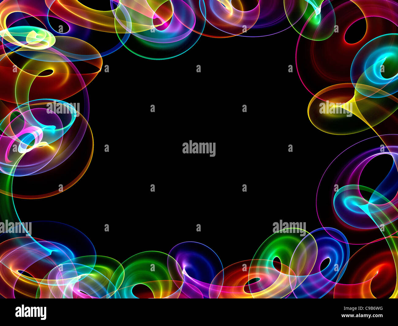 Abstract frame on a black background Stock Photo - Alamy