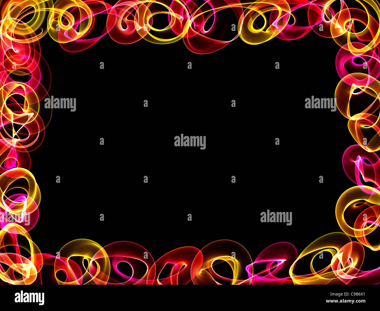 Abstract frame on a black background Stock Photo - Alamy