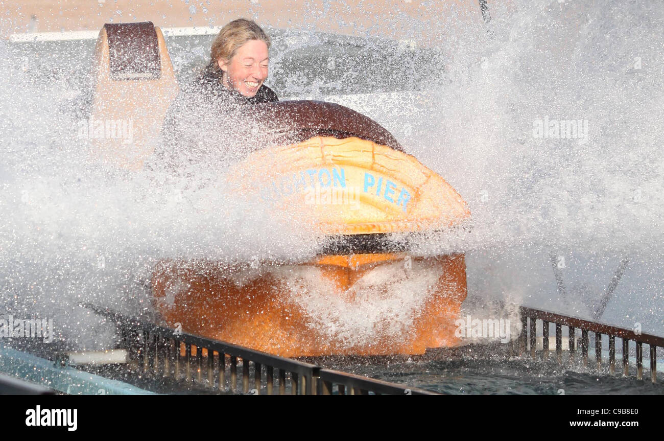 Brighton Pier water ride. Picture by James Boardman Stock Photo - Alamy
