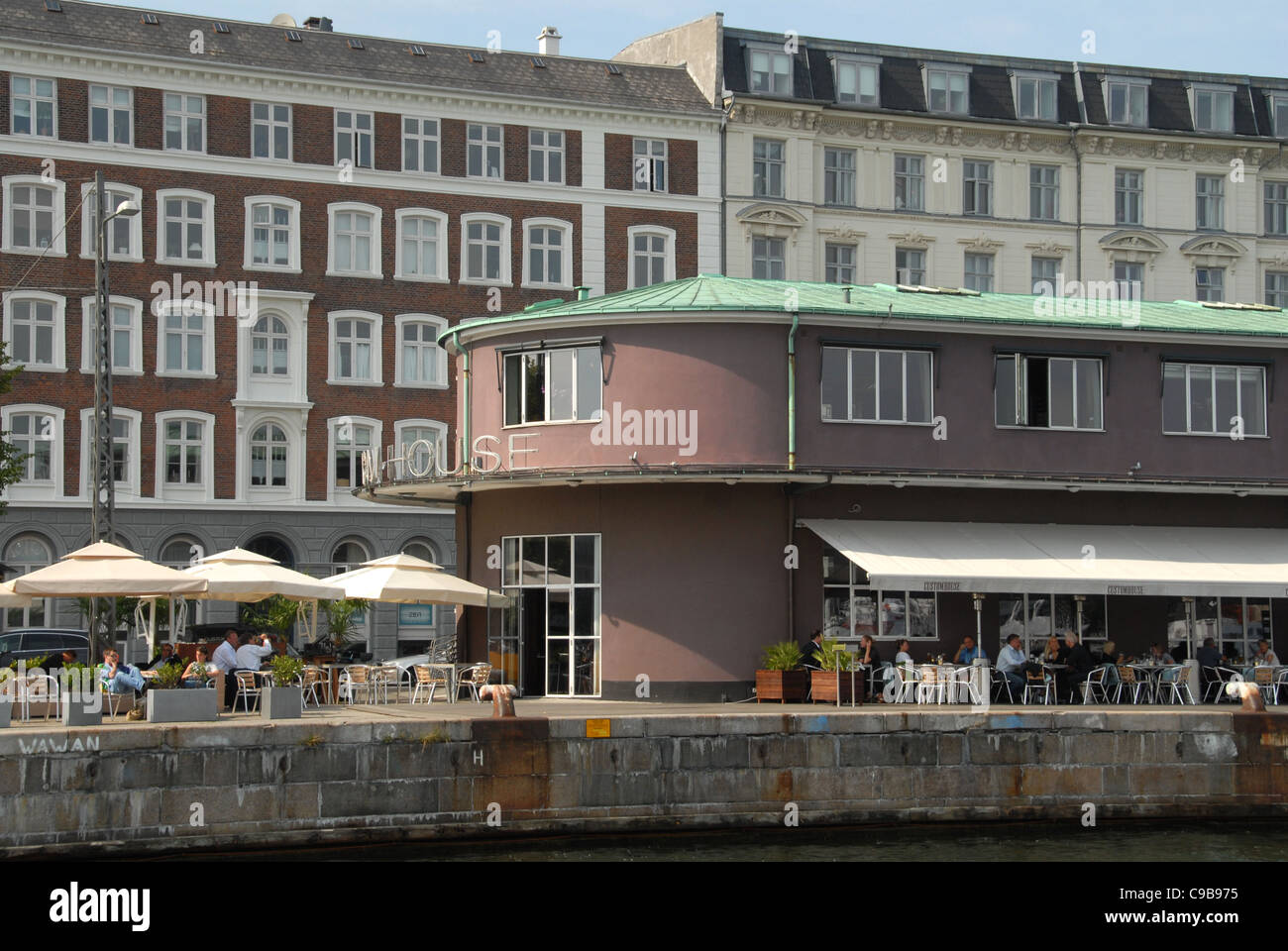 Trendy waterfront restaurant in the former customs house in the port of ...