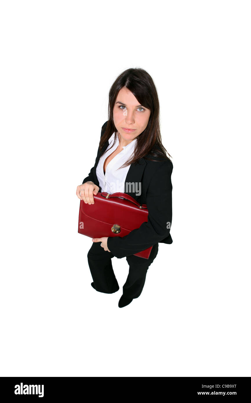 Woman law student on white background Stock Photo - Alamy