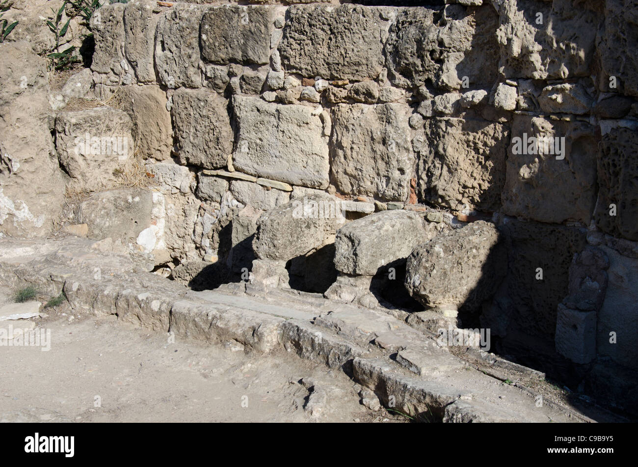 toilets or latrines in Ancient Salamis, North Cyprus Stock Photo - Alamy
