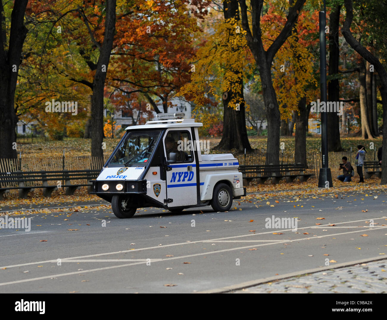 A NYPD New York Police Department vehicle in Central Park Manhattan New ...