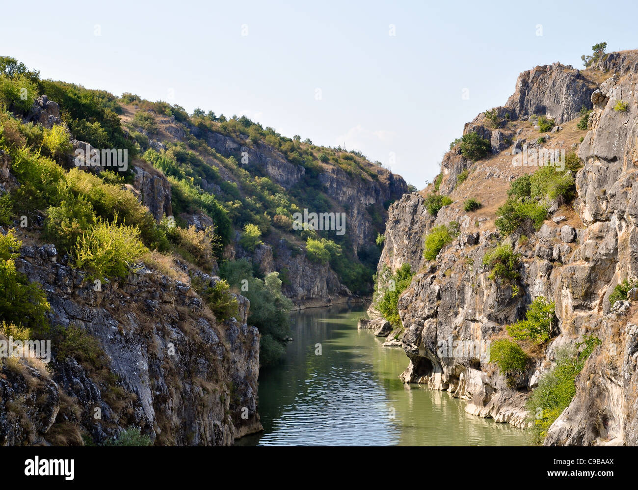 beautiful gorge with a clear river running through it Stock Photo - Alamy