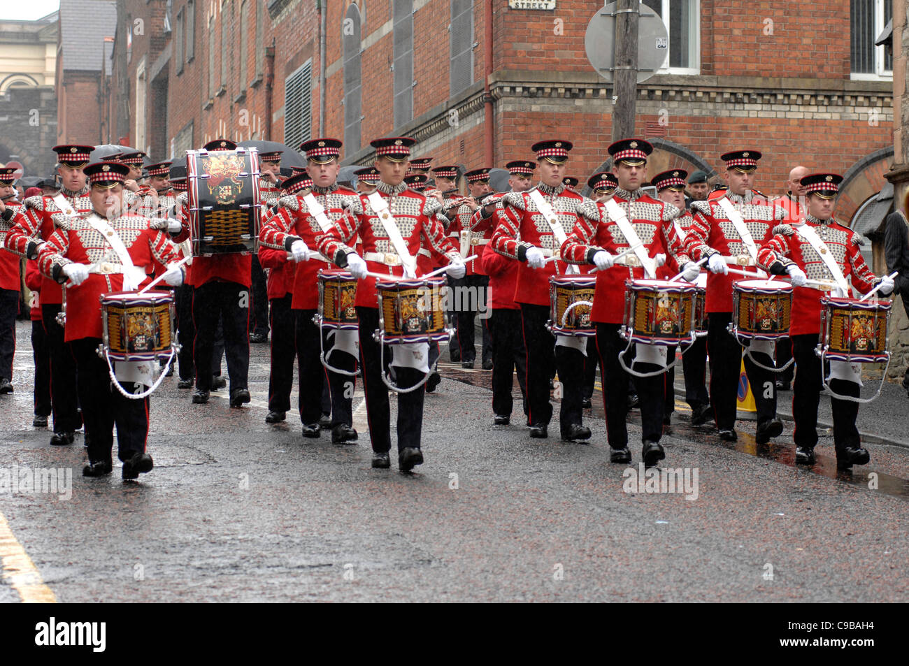 The Black Skull loyalist band Glasgow attending the annual Apprentice ...