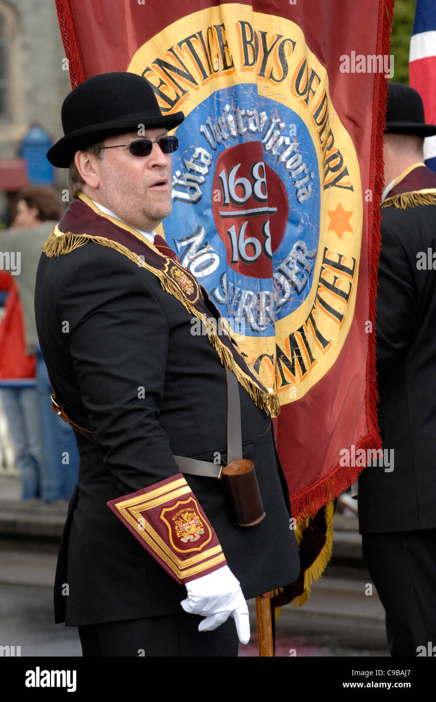 A member of the Apprentice Boys of Derry attending the annual ...