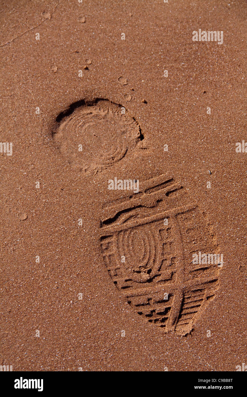 Foot Print in the Sand Stock Photo - Alamy