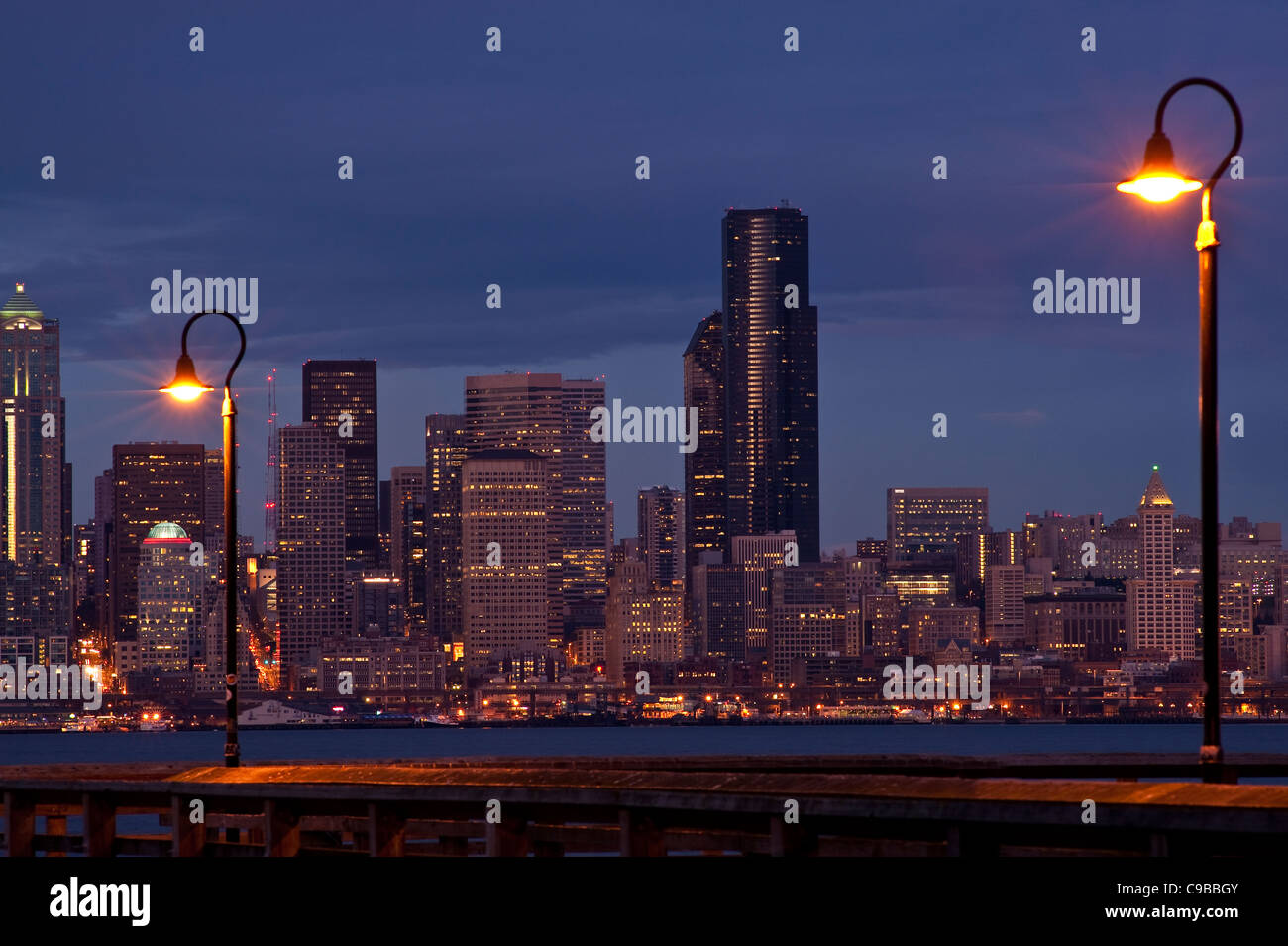 Skyline Downtown Seattle Washington High Resolution Stock Photography ...