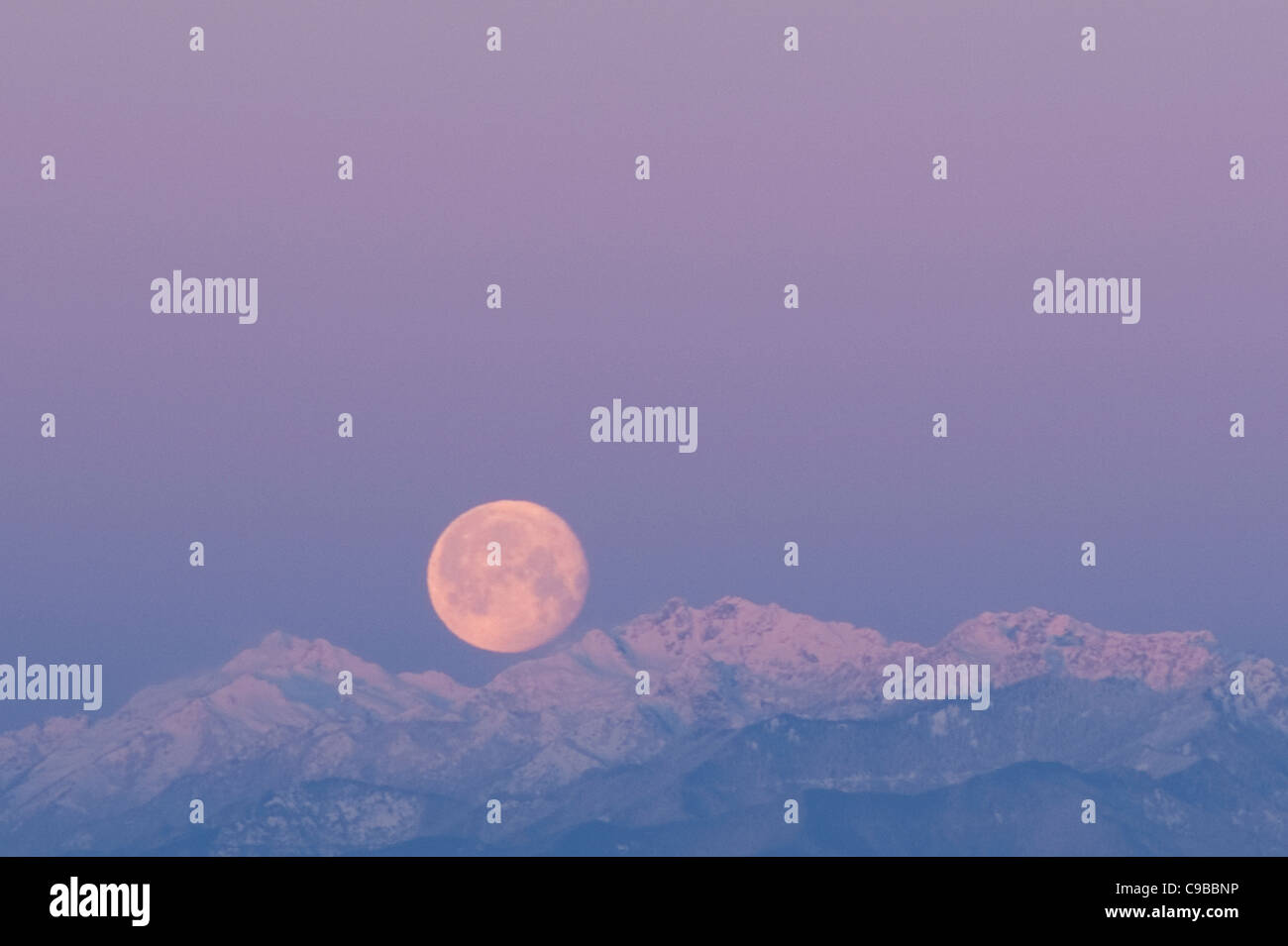 Moon Over Mountains High Resolution Stock Photography and Images - Alamy