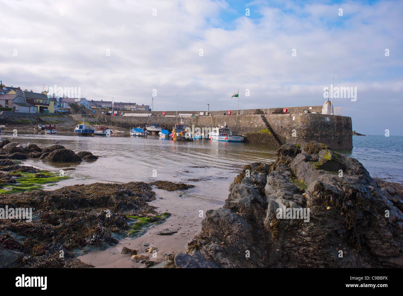 Cemaes Bay harbour cemaes Anglesey North wales uk Stock Photo - Alamy