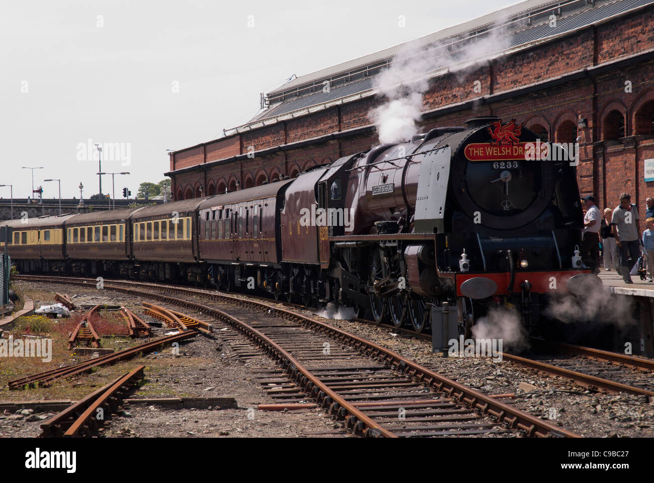 Duchess Of Sutherland steam engine 6233 at holyhead anglesey north ...