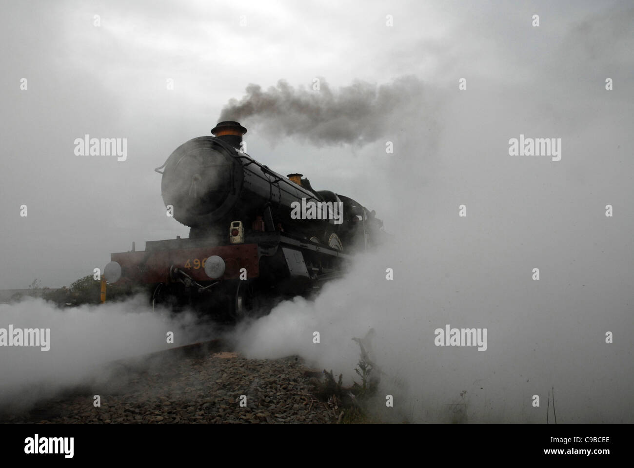 Rood Ashton Hall steam train on the triangle valley anglesey north ...