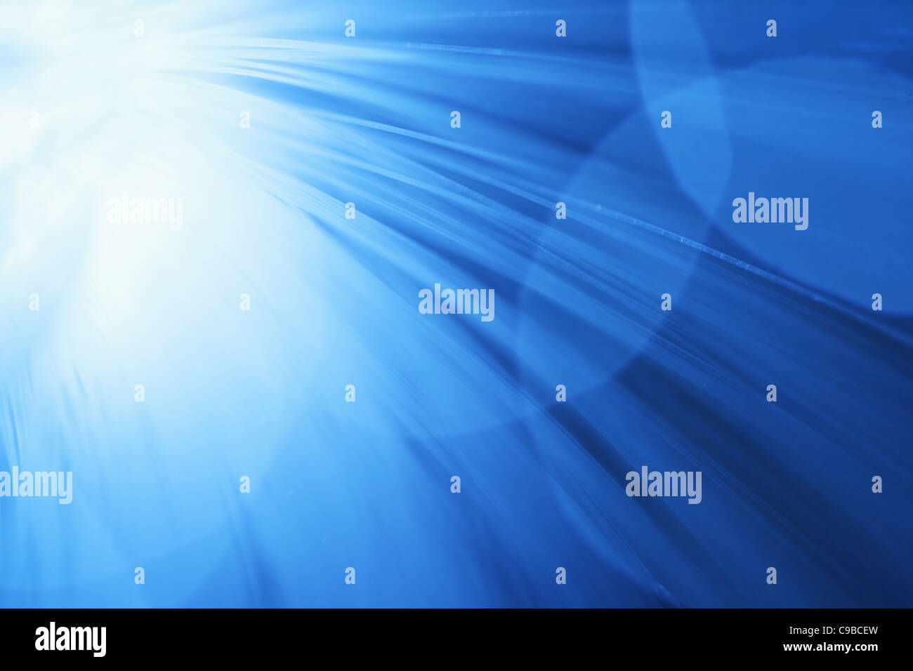Bright wavy rays blue light hi-res stock photography and images - Alamy