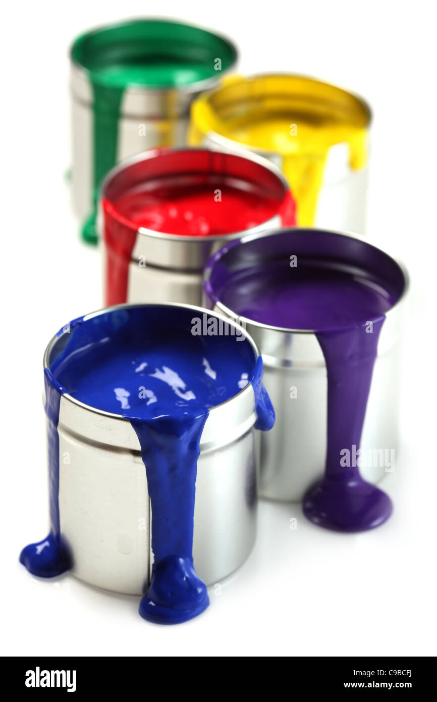 Cans of paint Stock Photo - Alamy