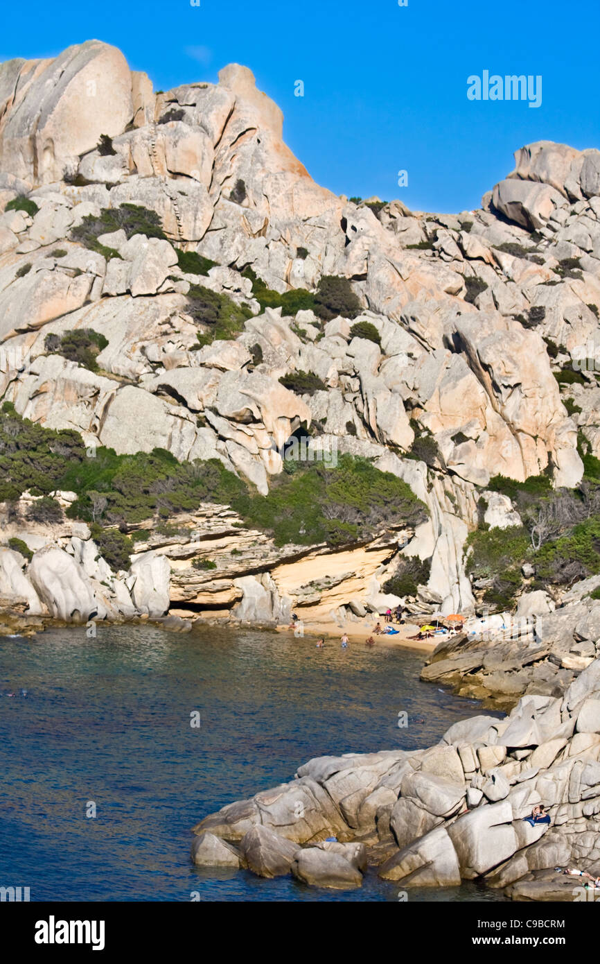 Small cove at Capo Testa, Sardinia Stock Photo - Alamy