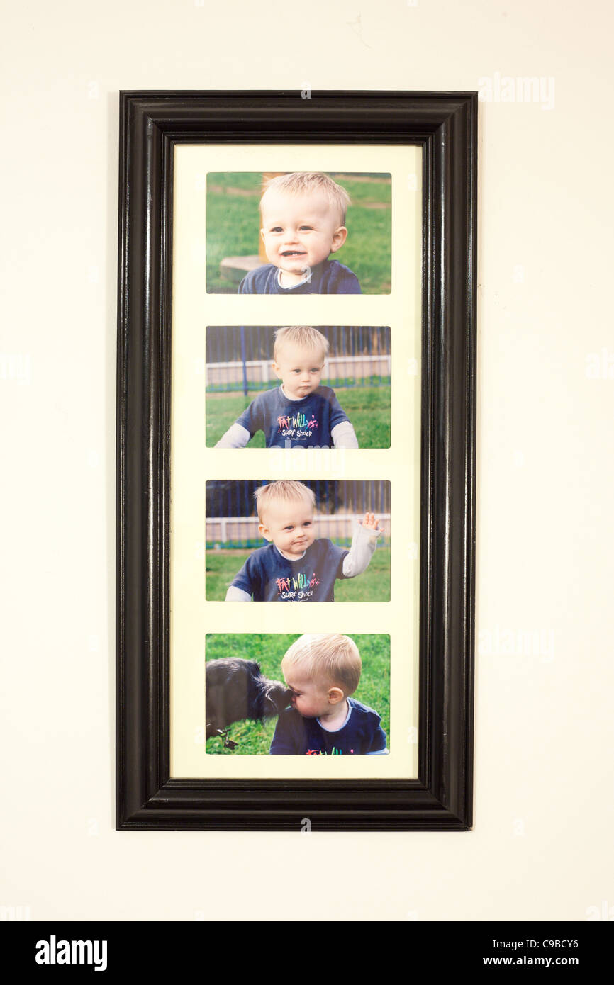 Family pictures in picture frame- model release provided for all faces ...