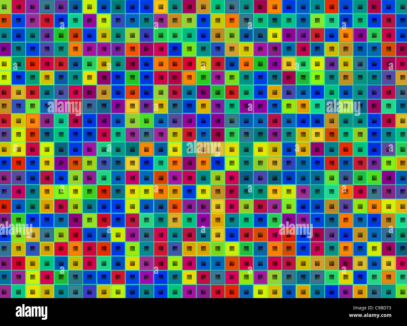 Abstract decorative futuristic multicolor squares digital background ...