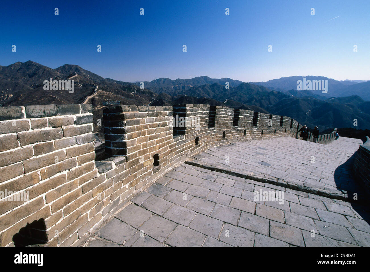 HighAngle View of a Section of the Great Wall, Badaling Section, China ...