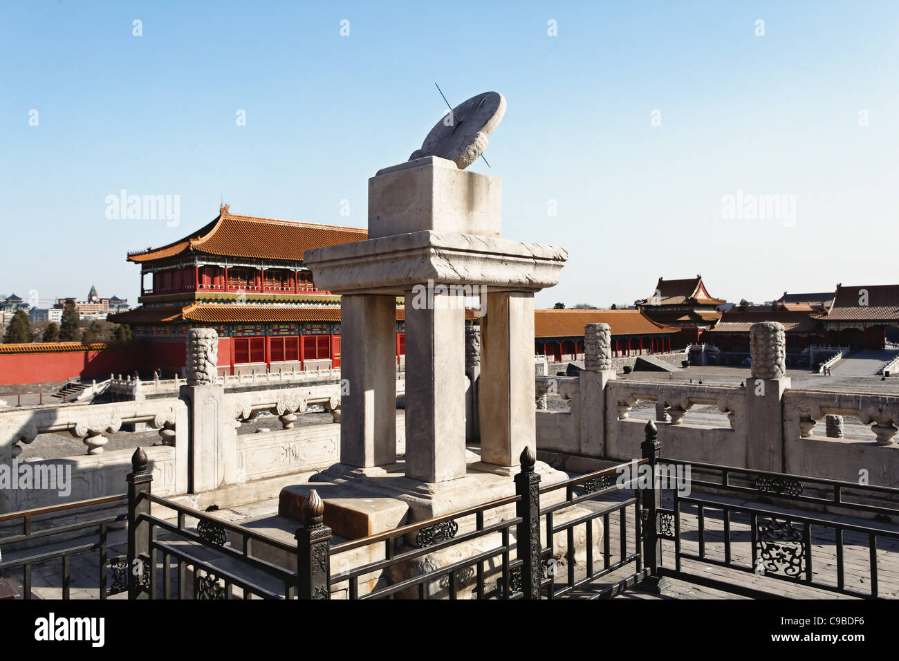 Sundial in front of the Hall of Supreme Harmony, Forbidden City ...