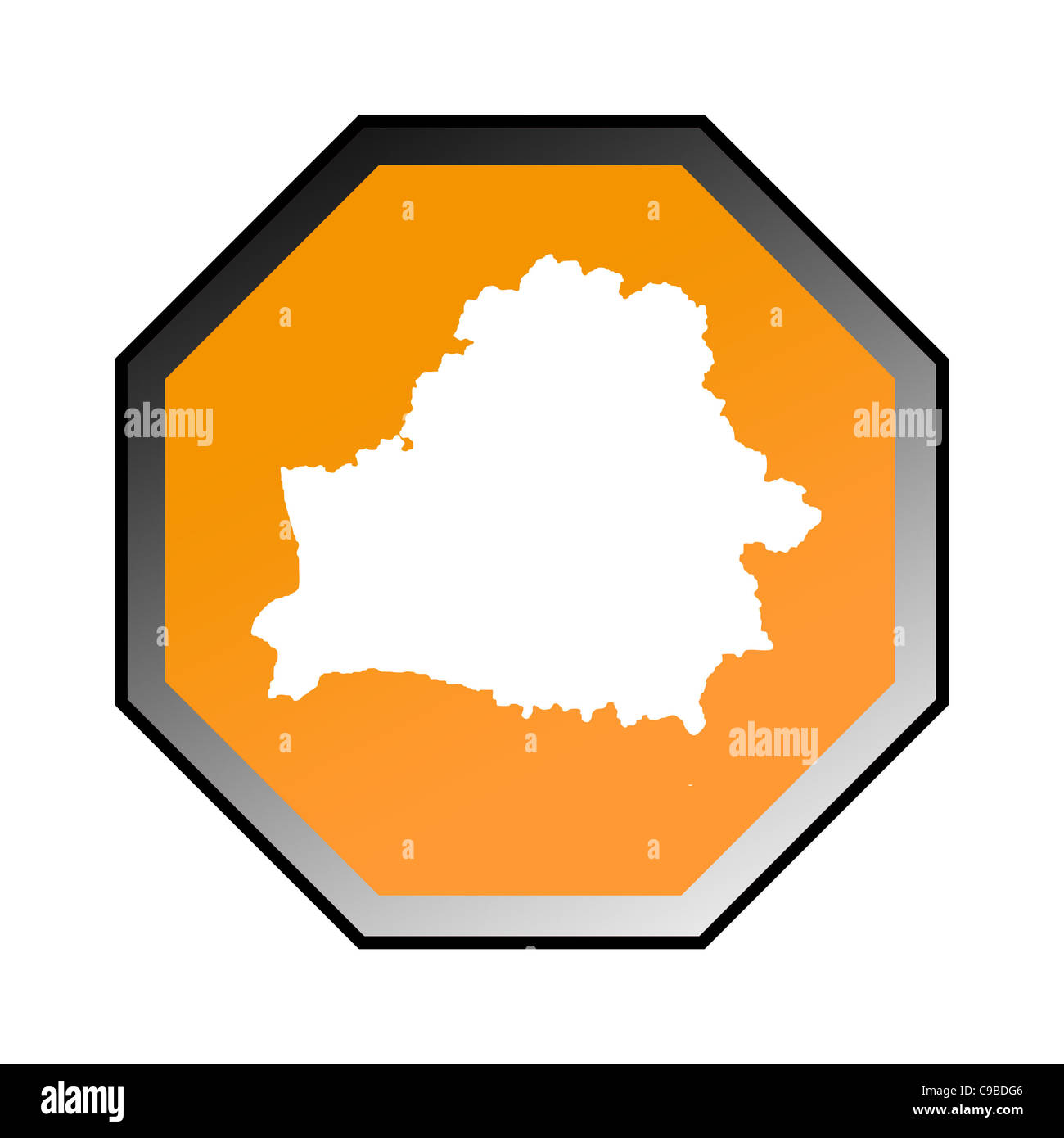 Belarus road sign isolated on a white background Stock Photo - Alamy