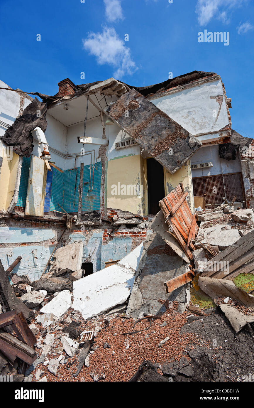 Destroyed building, can be used as demolition, earthquake, bomb ...