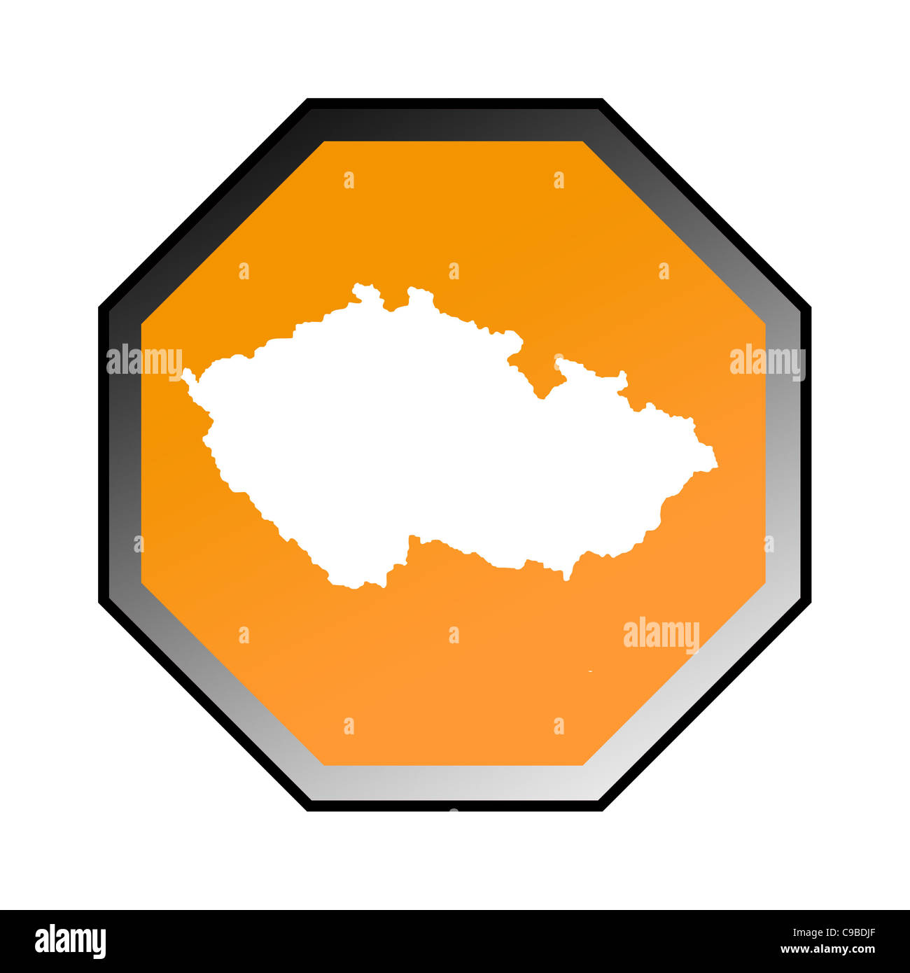 Czech Republic road sign isolated on a white background Stock Photo - Alamy