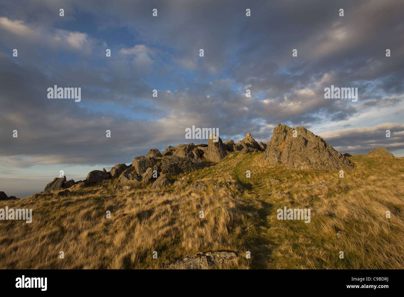 Moel Tryfan mountain peak, Snowdonia Stock Photo - Alamy