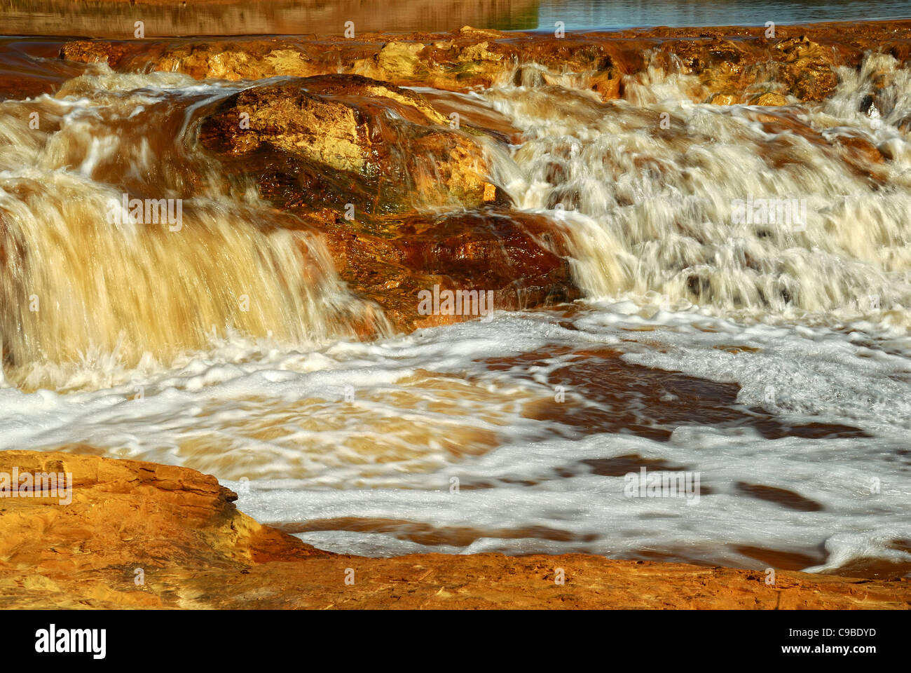 Dam in Rio Tinto river Stock Photo - Alamy