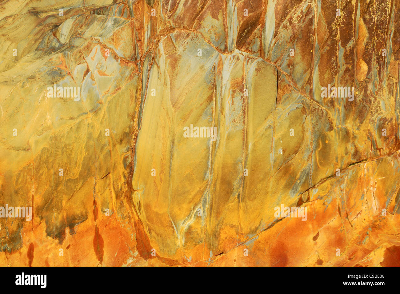 Stone in ochre Stock Photo - Alamy