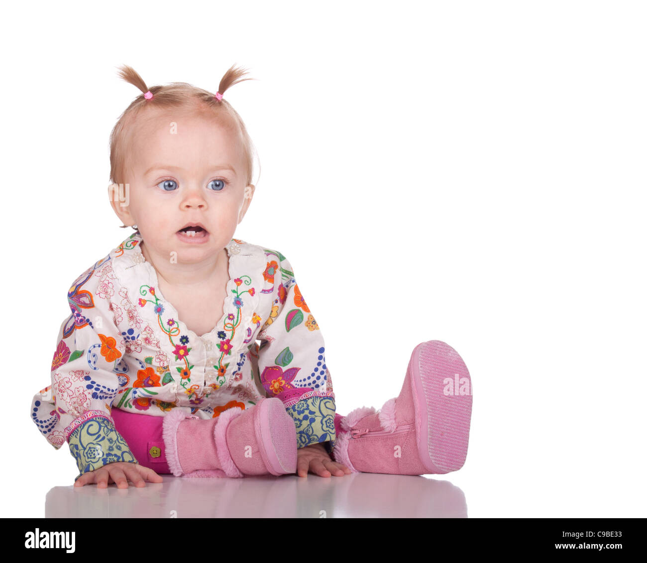 Image girl sitting down isolated hi-res stock photography and images ...