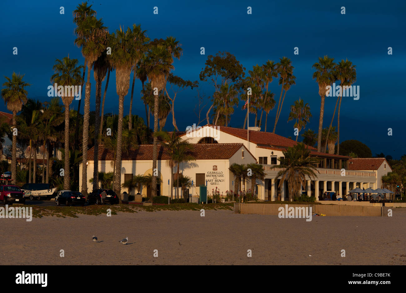 Cabrillo Bathhouse & East Beach Grill, Santa Barbara, California Stock ...