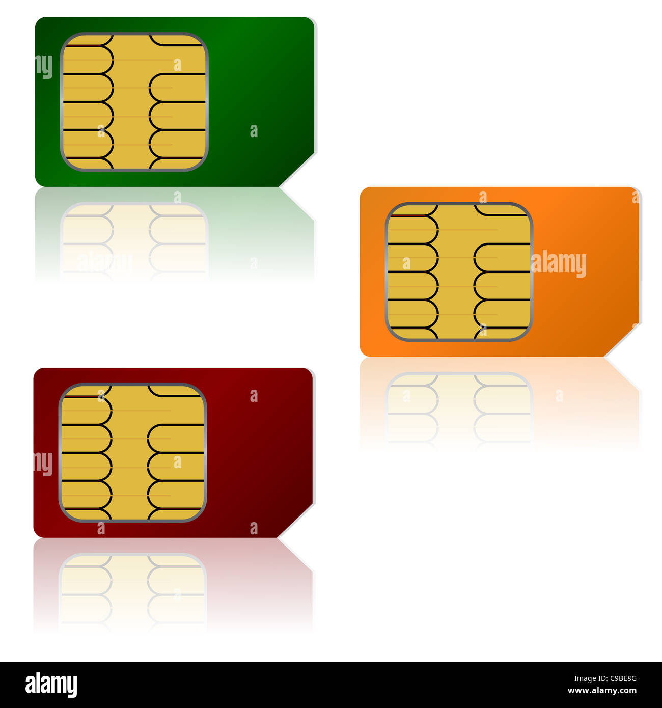 Set vector SIM cards Stock Photo - Alamy