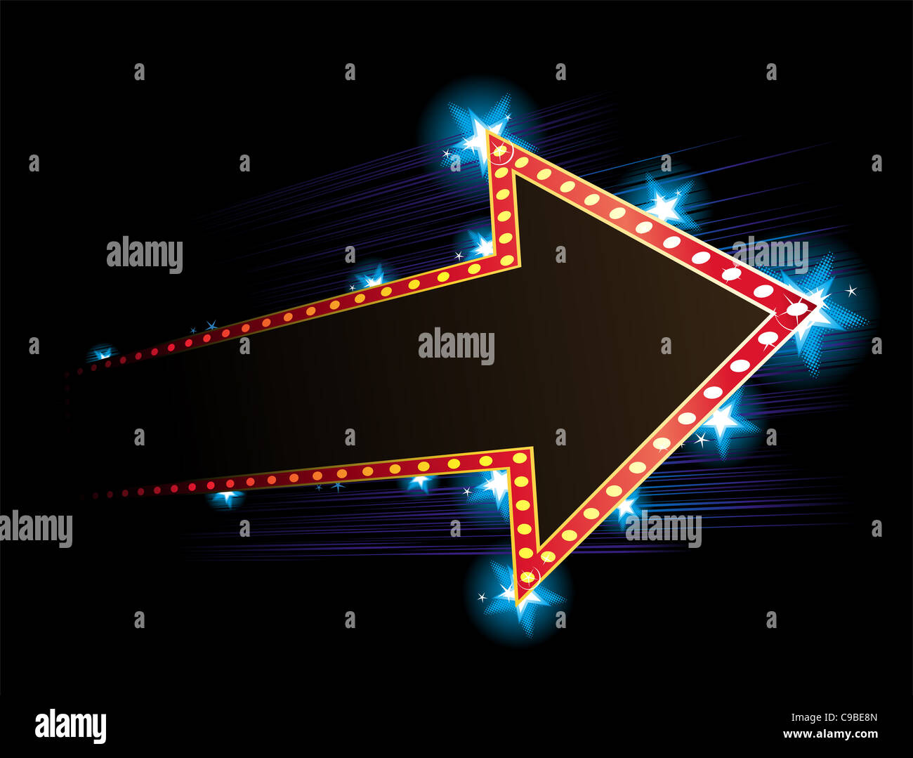 Poster with arrow Stock Photo - Alamy