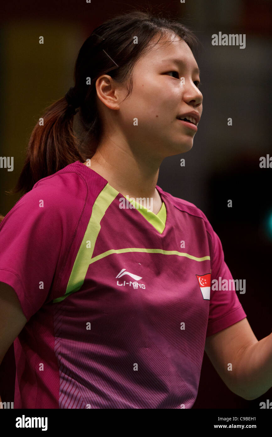 Badminton player Lei Yao from Singapore Stock Photo - Alamy