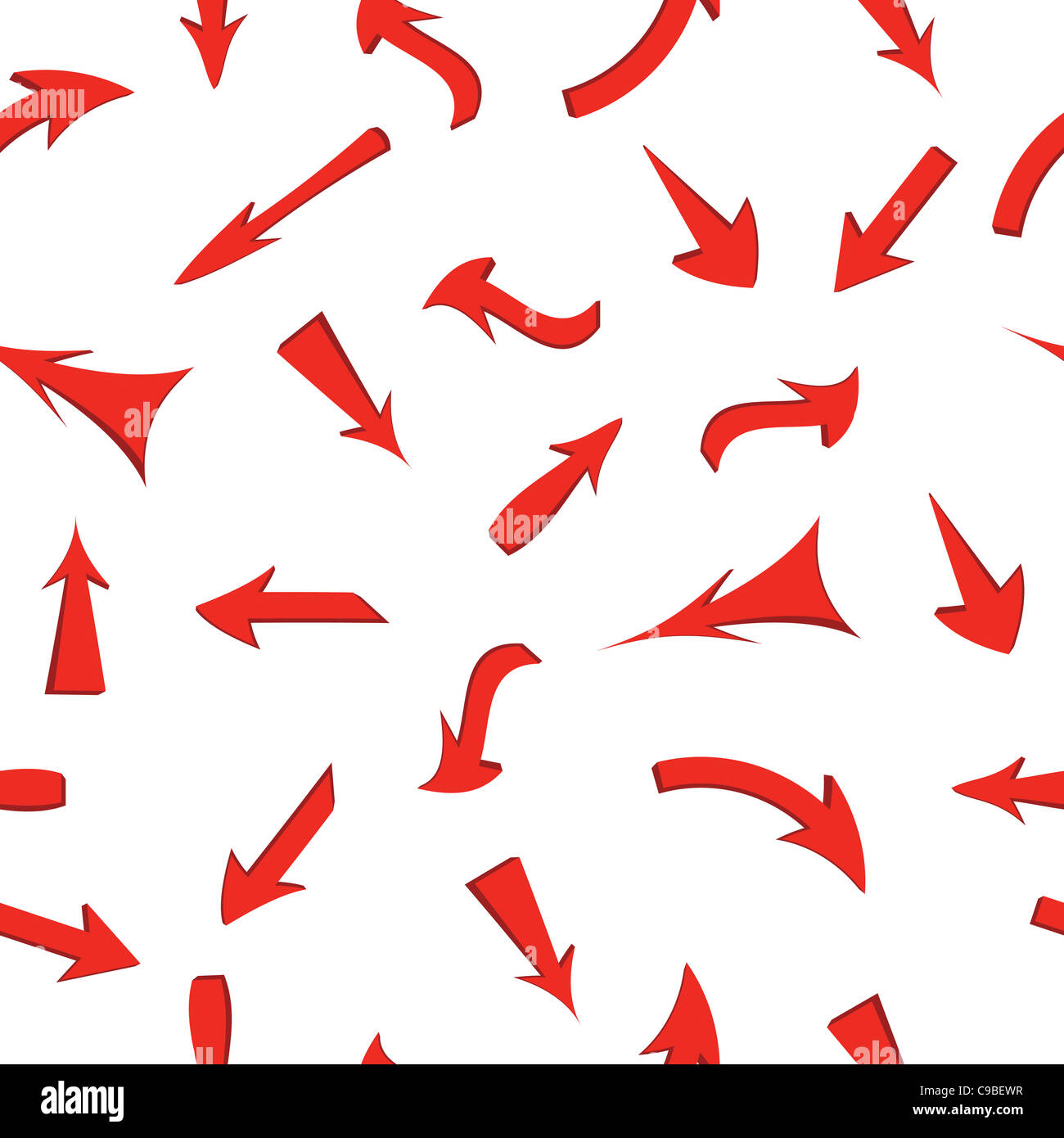 Vector set of red arrows, seamless wallpaper Stock Photo - Alamy