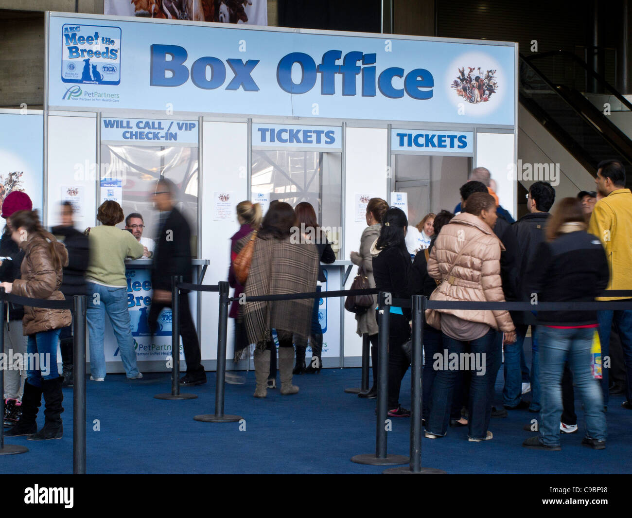 Box Office, JavitsCenter, Meet the Breeds Event, 2011 Stock Photo - Alamy