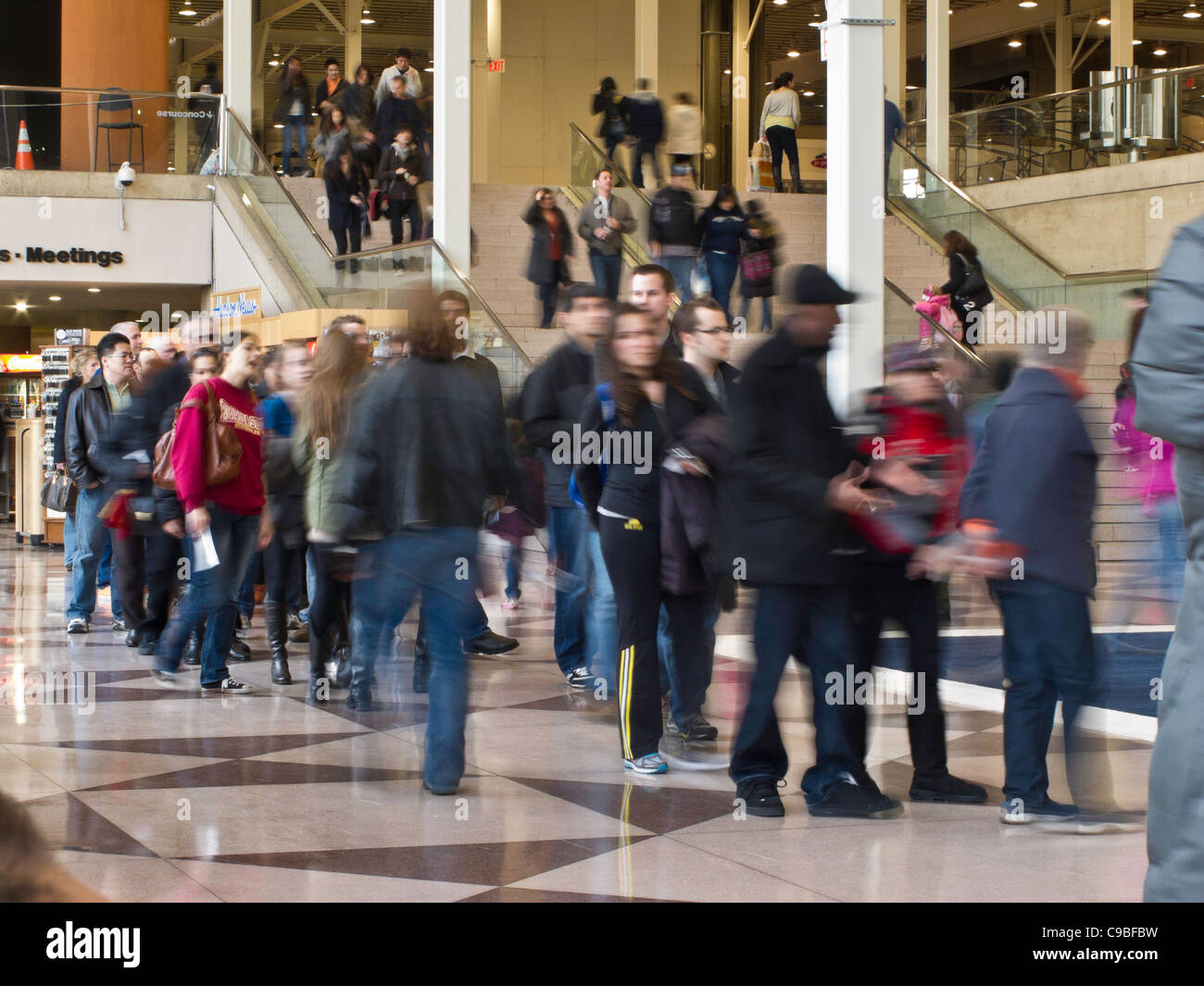Crowds at Convention Center, NYC Stock Photo - Alamy