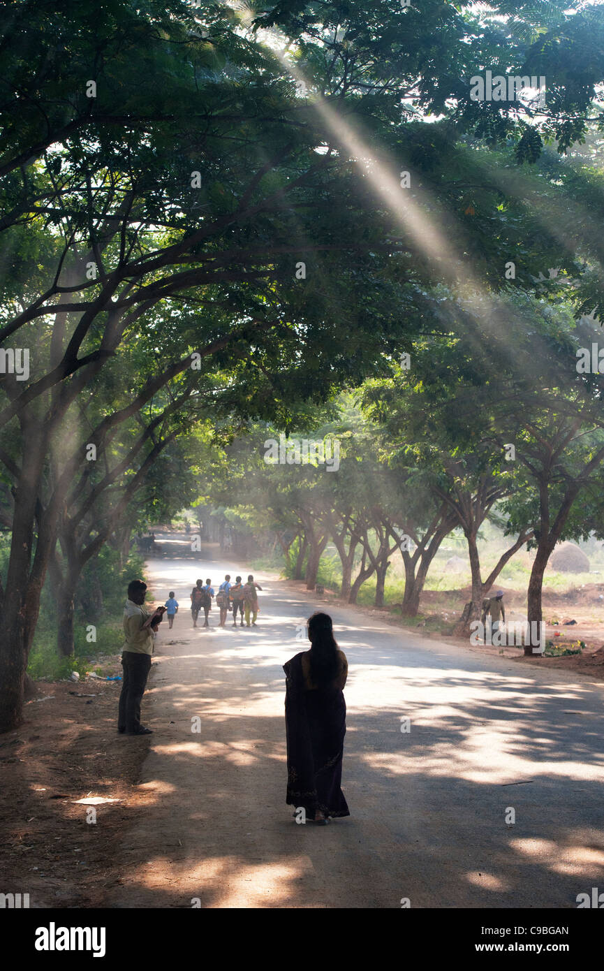 Indian man walking street silhouette hi-res stock photography and ...